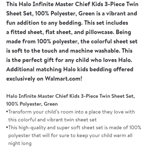 Halo | Bedding | Nwt Halo Infinite Master Chief 3 Piece Twin Sheet Set ...
